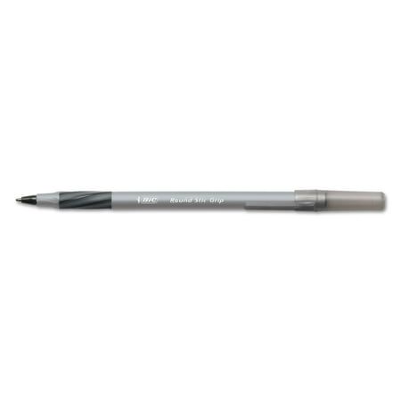 Ultra Round Stic Grip Ballpoint Stick Pen, Black Ink, Medium, Dozen ...