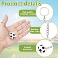 30Pcs Sports Theme Silicone Keychains Football with Split Key Ring ...