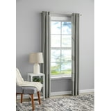 Mainstays Textured Faux Silk Light Filtering Grommet Curtain Panel, Set ...