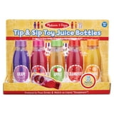 Melissa & Doug Pretend Play Toy Juice Bottles Set with Activity Card ...
