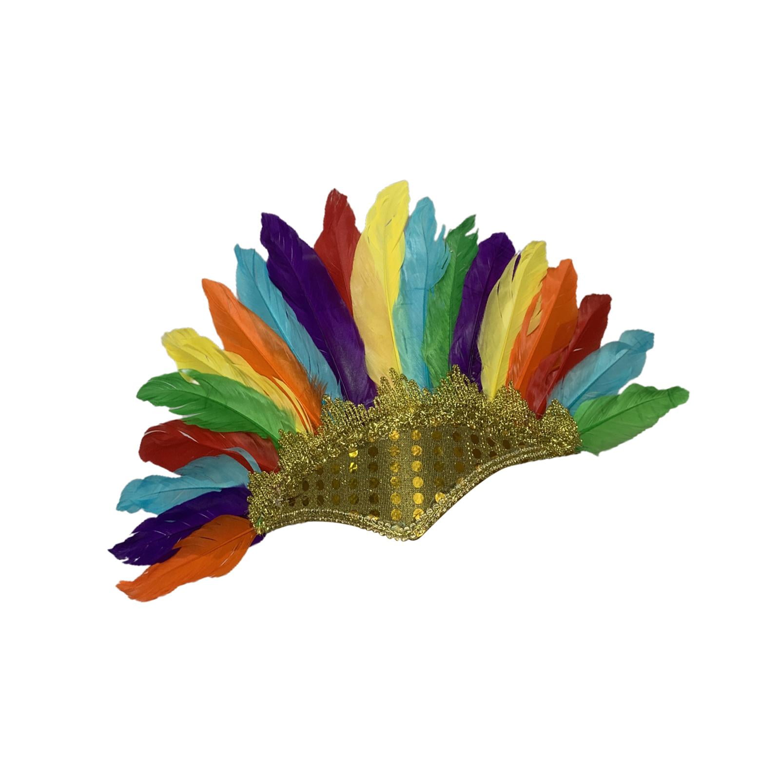 Banda para el cabello Perfecl de plumas grandes Multicolor 50 cm x 23 ...