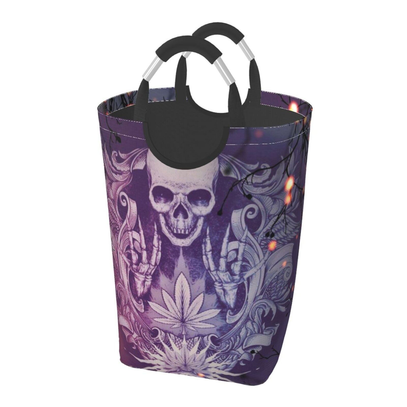 XMXY Skull Skeleton Gothic Rectangular Laundry Basket Organizer ...