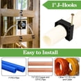 50 Pack 1/2" Half Clamps J-Hook with Nails Set, J Clamps for PEX ...