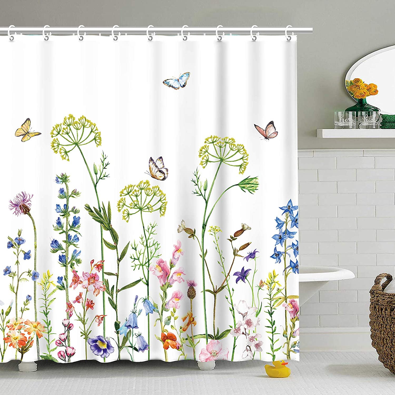 Bathroom Decor Butterflies Shower Curtain Shower Curtain Bath Curtain ...