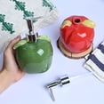 Ceramic Apple Soap Dispenser - Green & Red Apple Liquid Soap Pump for ...
