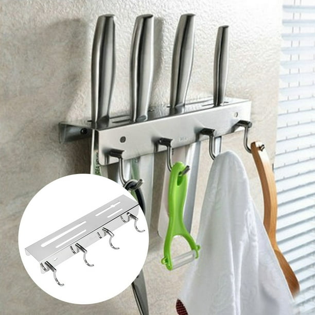 Knife Rack,Wall Mounted Stainless Steel Knife Holder Knife Shelf State ...