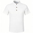 COSFO Short Sleeve Mens Tshirts Waffle White Summer Classic T-Shirt ...
