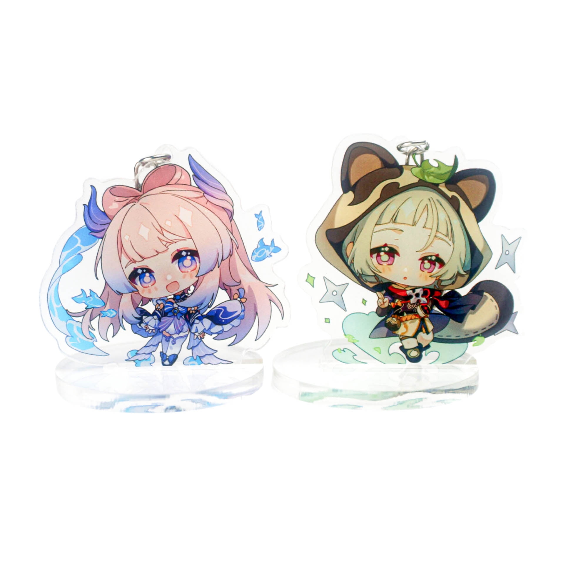 2PCS Cute Anime Game Genshin Impact Acrylic Figure Sangonomiya Kokomi ...