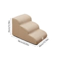 2-Step Non-Slip Foam Pet Ramp Stairs, Soft Covered Dog Cat Couch Bed ...