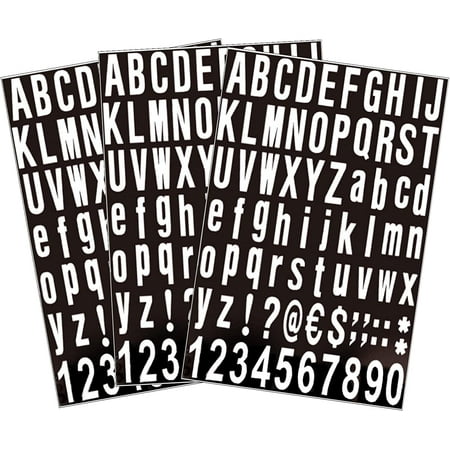770Pcs 10 Sheets Self Adhesive Vinyl Letters and Numbers Set, Number ...