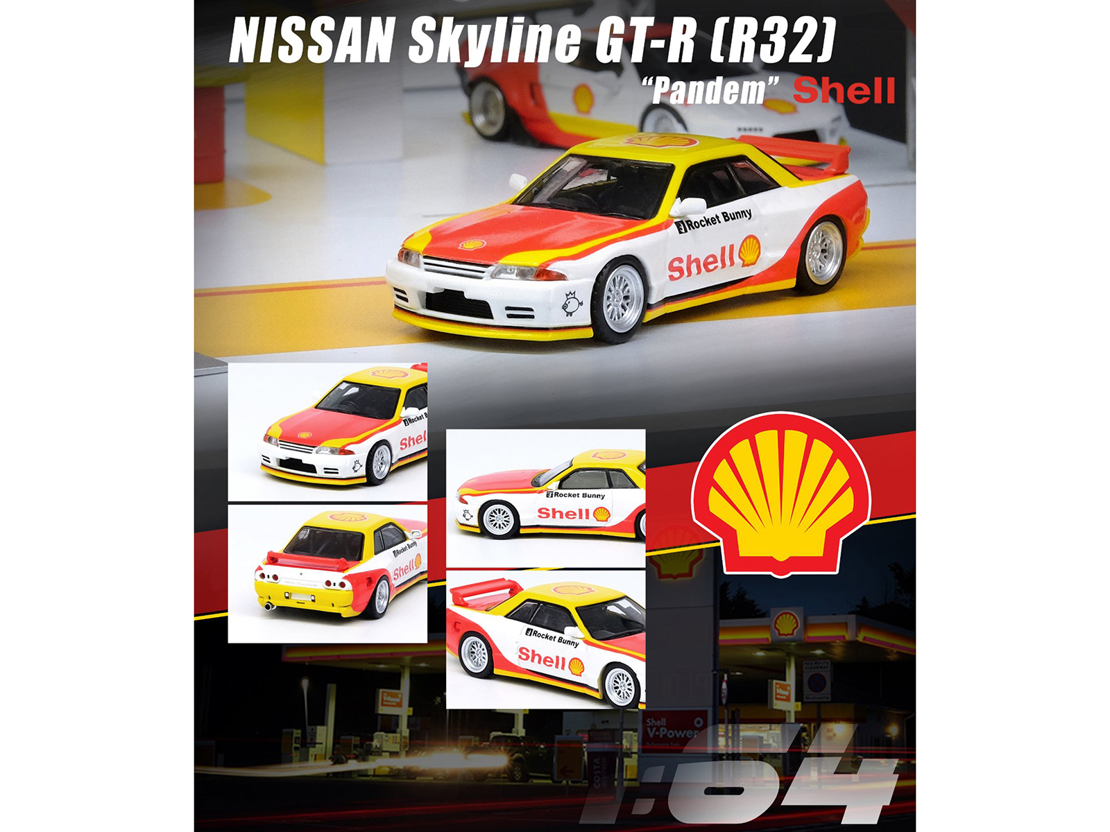 Diecast Nissan Skyline GT-R (R32) Pandem Rocket Bunny RHD (Right Hand ...