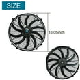Confote 16" inch Universal Slim Fan Push Pull Electric Radiator 12V High Performance Cooling Fan ...