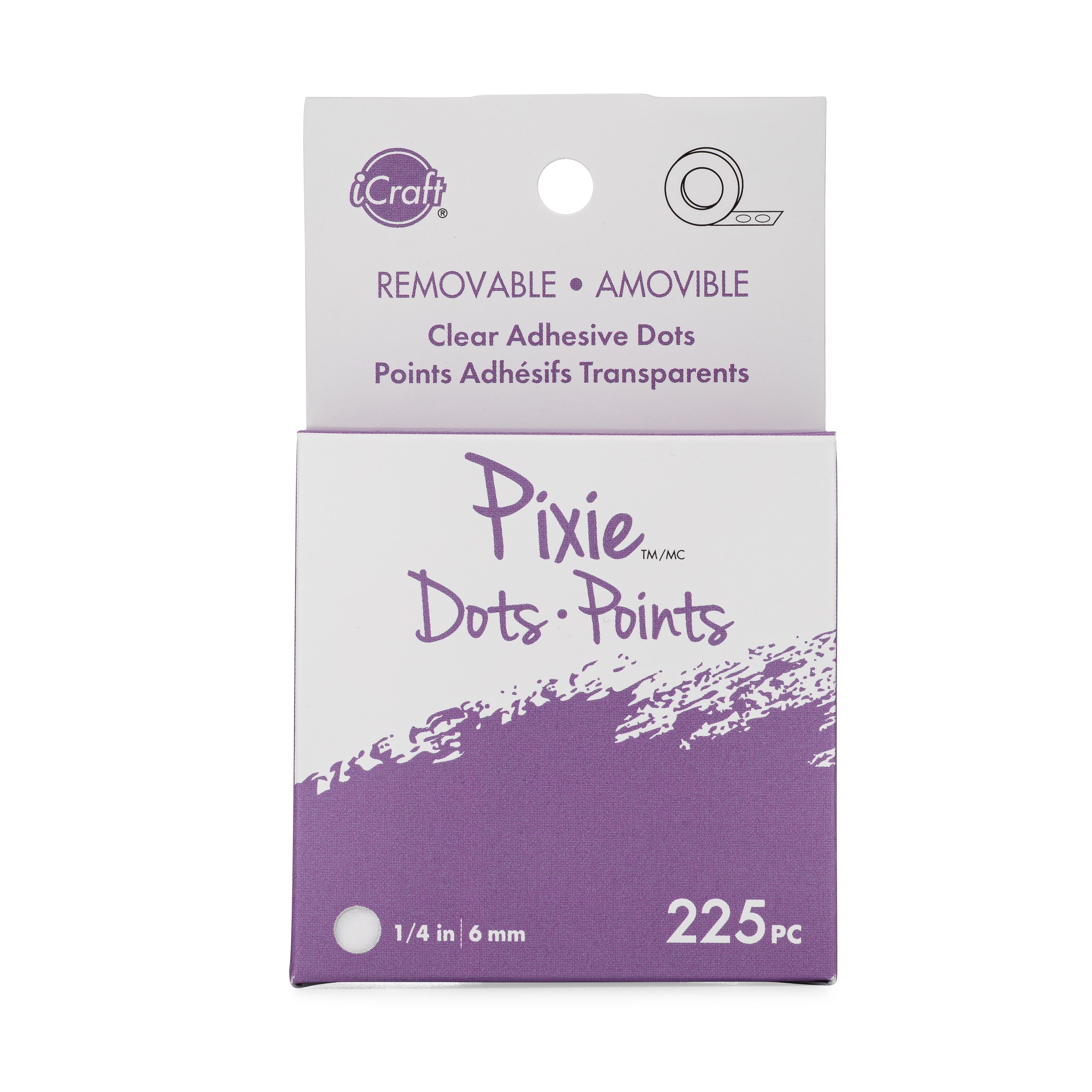 12 Packs: 225 ct. (2,700 total) iCraft® Pixie™ Clear Adhesive Dots ...