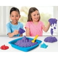 Kinetic Sand Sandbox Kit with 1lb Purple Sand, 3 Molds, Sensory Bin Toy ...