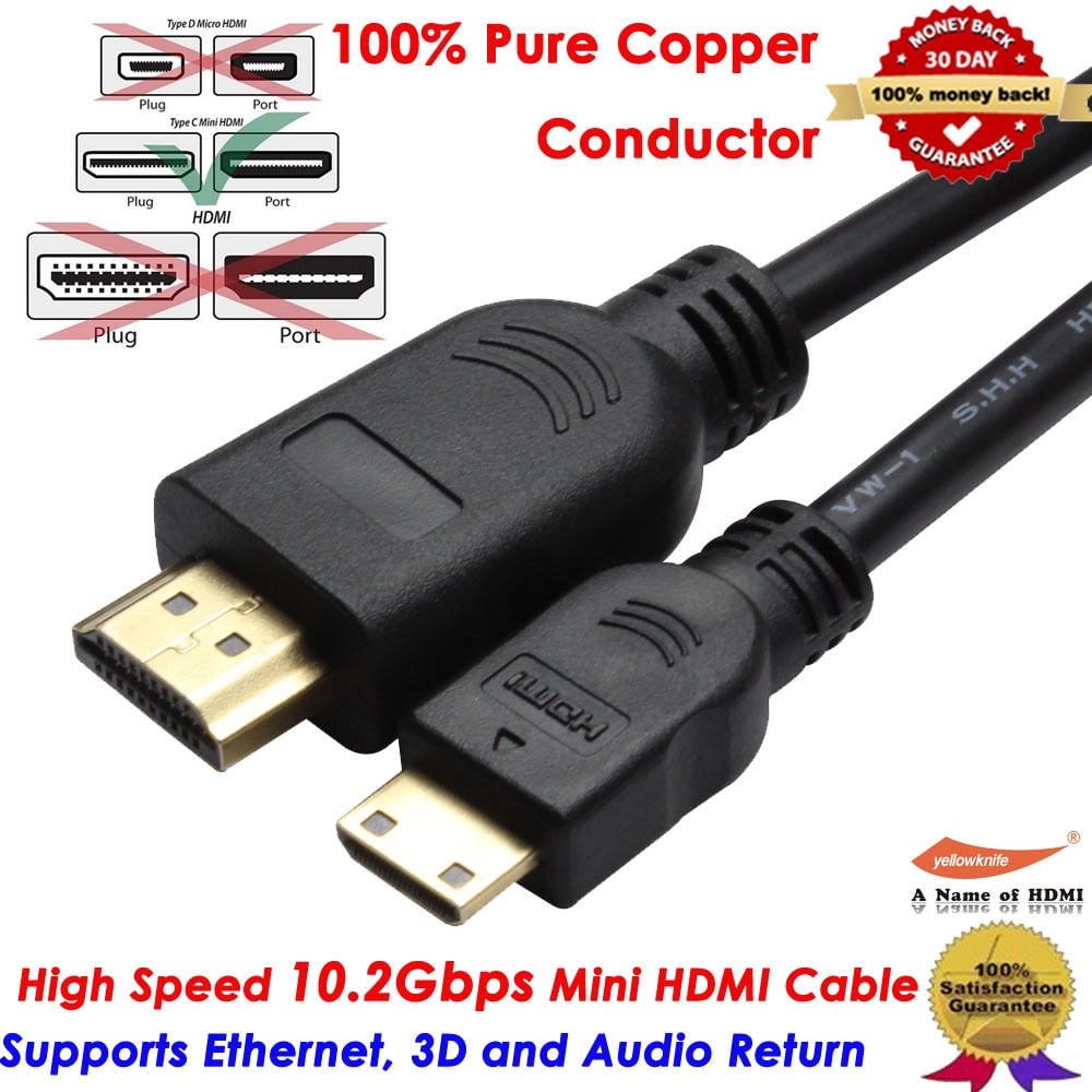 LivEditor 3FT HDMI to Mini HDMI Type C Video Converter Adapter Cable ...