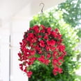 Artificial Hanging Hibiscus Flowers Red 2 Outdoor Patio Home Decoration ...