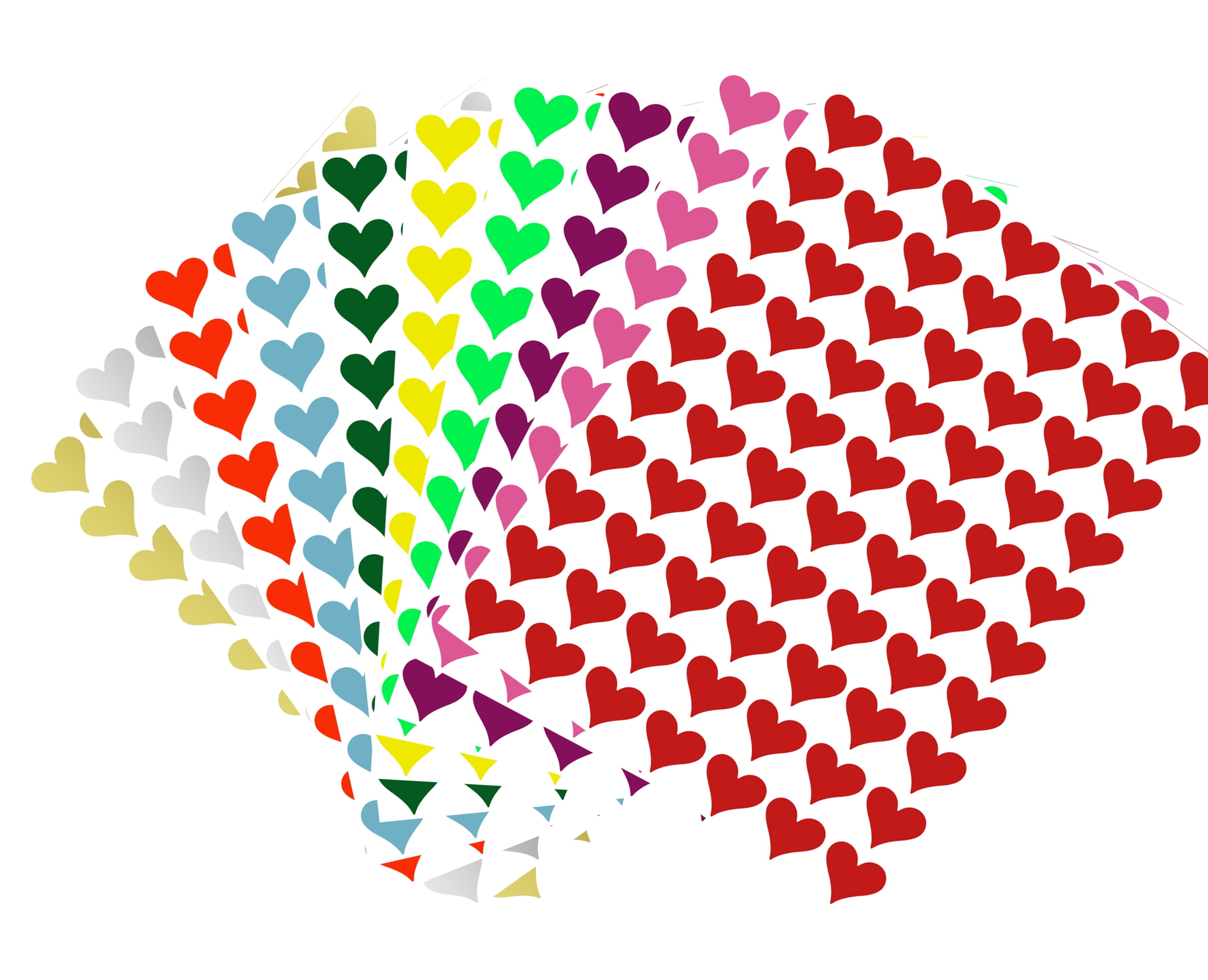 Royal Green Hearts Kids Stickers in 10 Colors 0.5 inch - Heart Labels ...