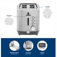 2 Slice Stainless Steel Toaster, Extra Wide Slots for Toasting Bagels ...