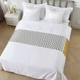 Bed Runner Geometric Chevron Orange Bedding Scarves Soft Decorative Bed ...