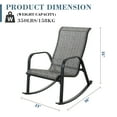 Outdoor Mesh Sling Rocking Chair, Steel Rocker Seating Outside for ...