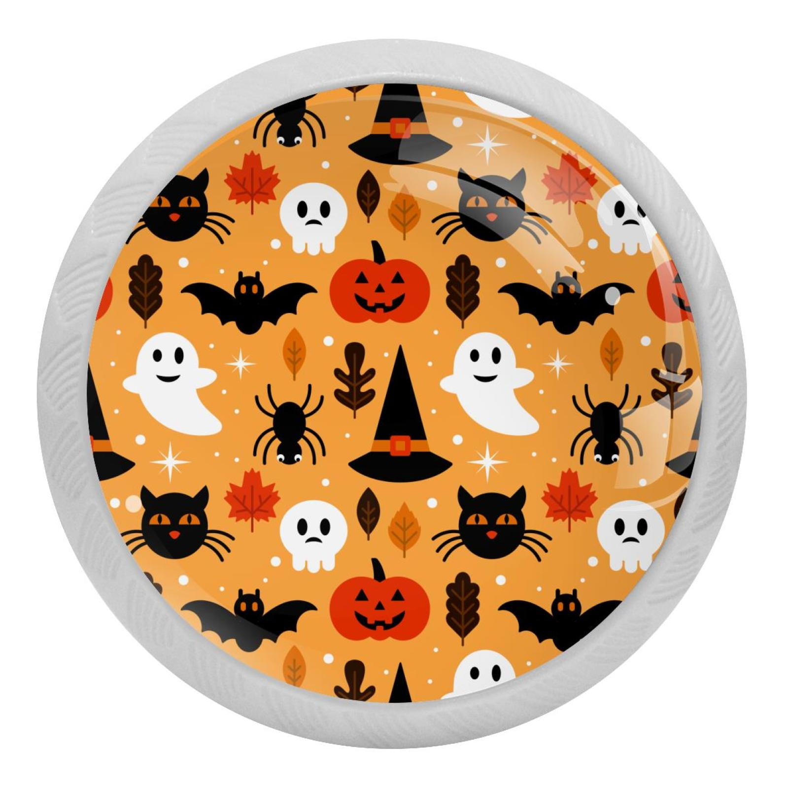 4PCS Round Halloween Cabinet Fluorescence Knob Glowing in the Dark ...