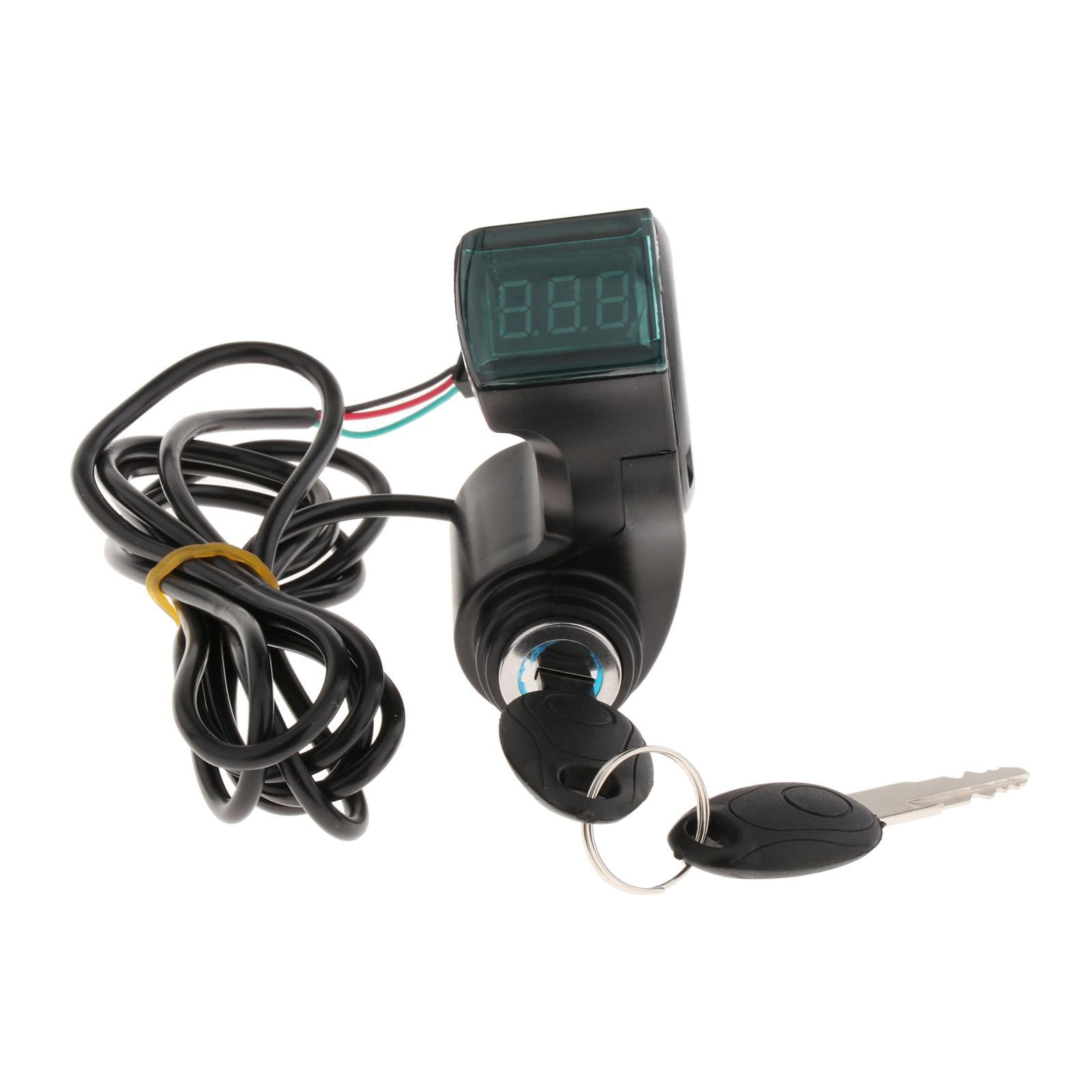 Bike LED Battery Voltage Display Switch Indicator Finger with Key ...