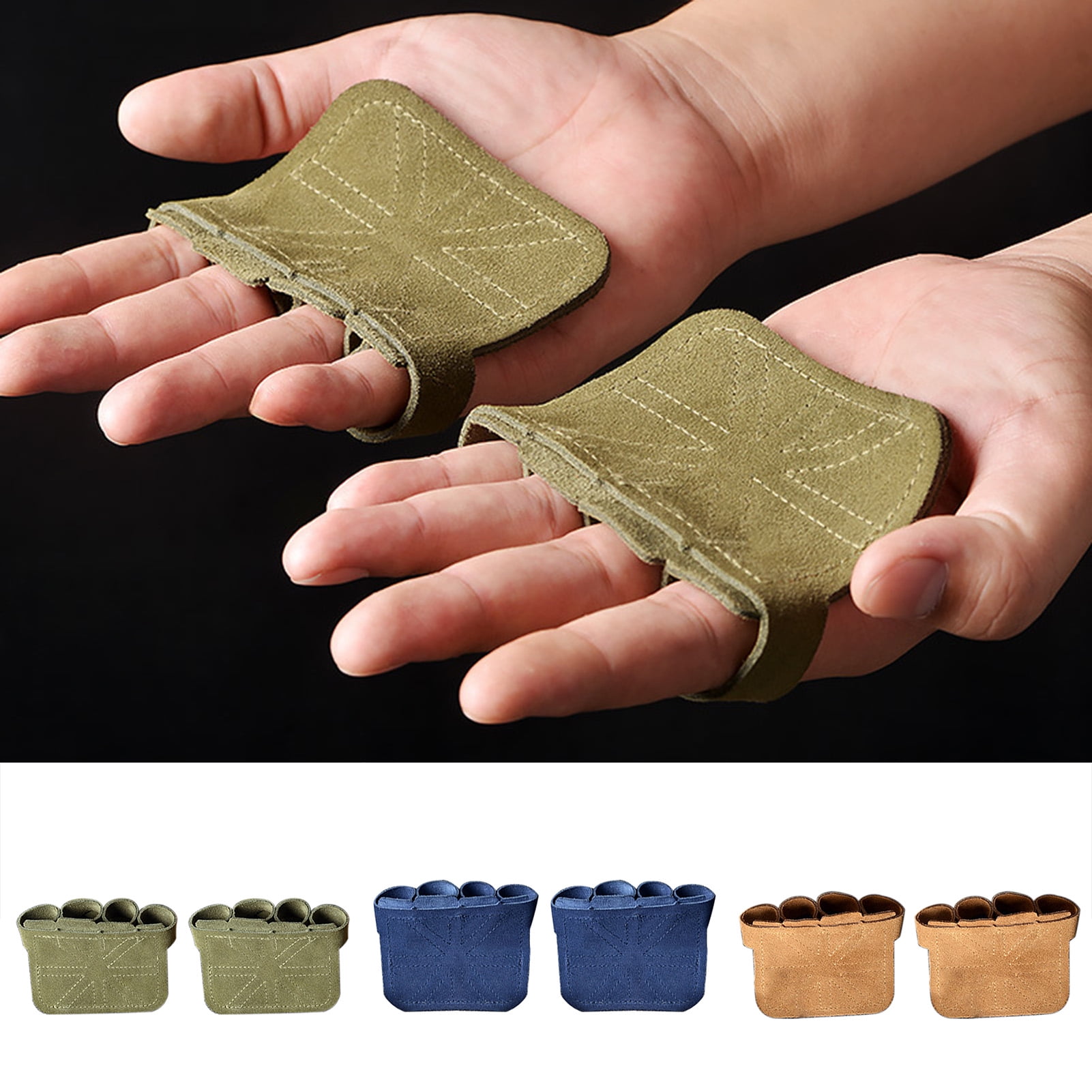 shenmeida 1 Pair Grip Pads Lifting Grips, Nylon Gym Workout Gloves ...