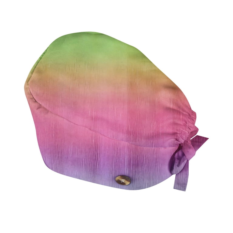 DLONGLI Scrub Caps Women Surgical Adjustable Working Hat Sweatband ...