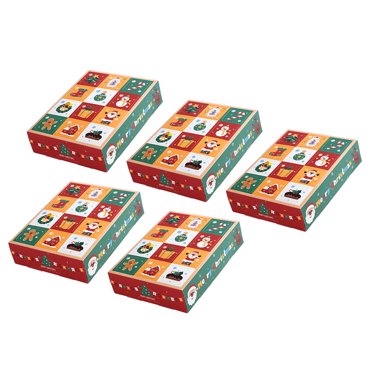 HOWAF 24Pack Small Christmas Boxes, Kraft Paper Christmas Treat Boxes ...