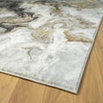 Luxe Weavers Marble Swirl Collection Smoke Abstract Area Rug 2x7 ...