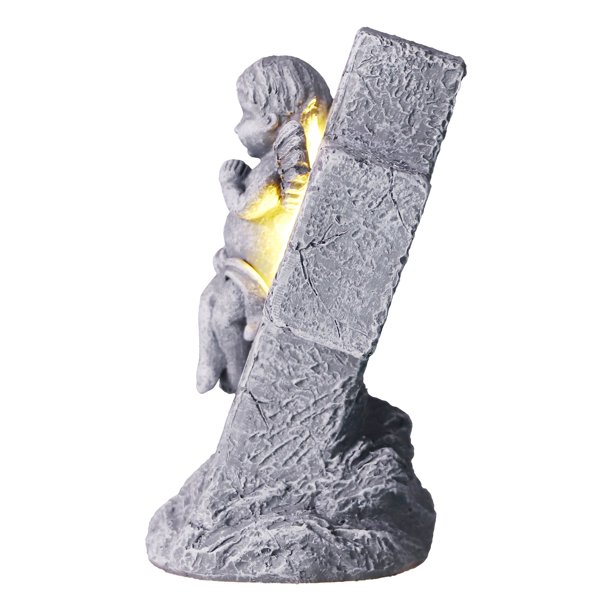 Resin Light Nativity Sculpt, Cute Appearance Angel Statue Nativity Set ...
