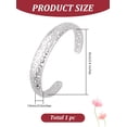 Silver Classic Silver Cuff Open Bangle Adjustable Flower Design Bangles ...