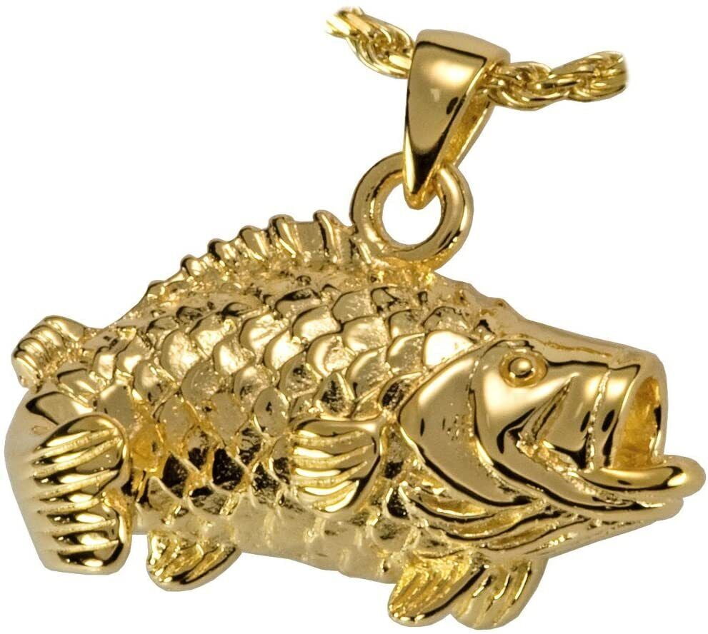 Memorial Gallery MG-3159gp Large Mouth Bass 14K Gold/Sterling Silver ...