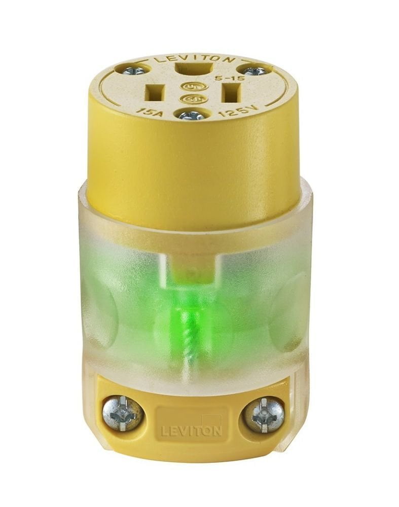 Leviton 515CV-LIT 10 Pack 15 Amp Straight Blade Grounding Lighted ...