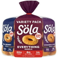 ROYO Bread Low Carb New York Bagels, 6 Bagels, Plain Flavor, High Fiber ...