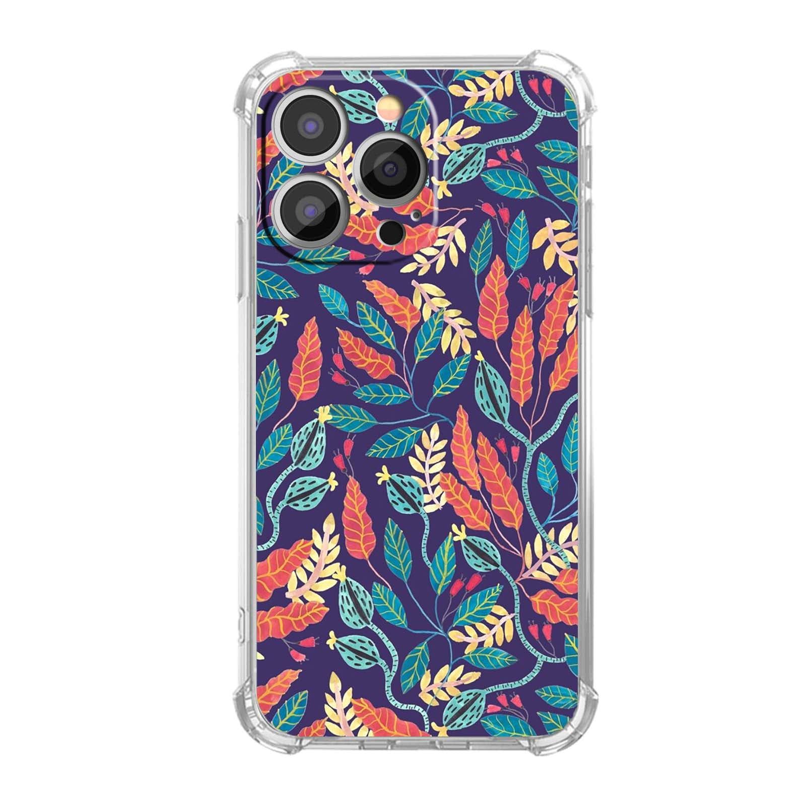Indigo Shrub Flower Case for iPhone 13 Pro Max,Aesthetic Colourful ...