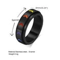 PAURO Men Stainless Steel Rainbow Pride Spinner Ring LGBTQ Anxiety ...