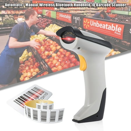 Automatique / Manuel Bluetooth Wireless Handheld 1D Barcode Scanner ...