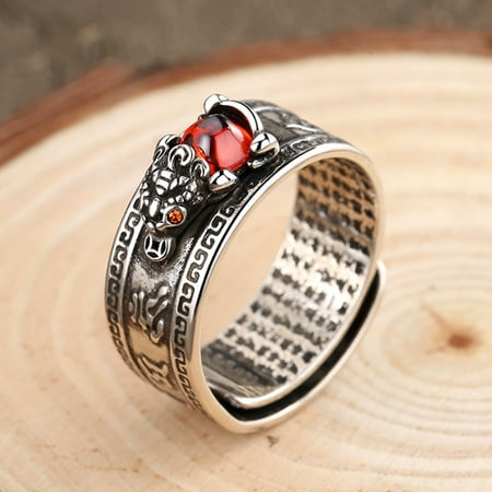 Feng Shui Ring Finger Ring Pixiu Mani Mantra Protection Wealth Ring ...