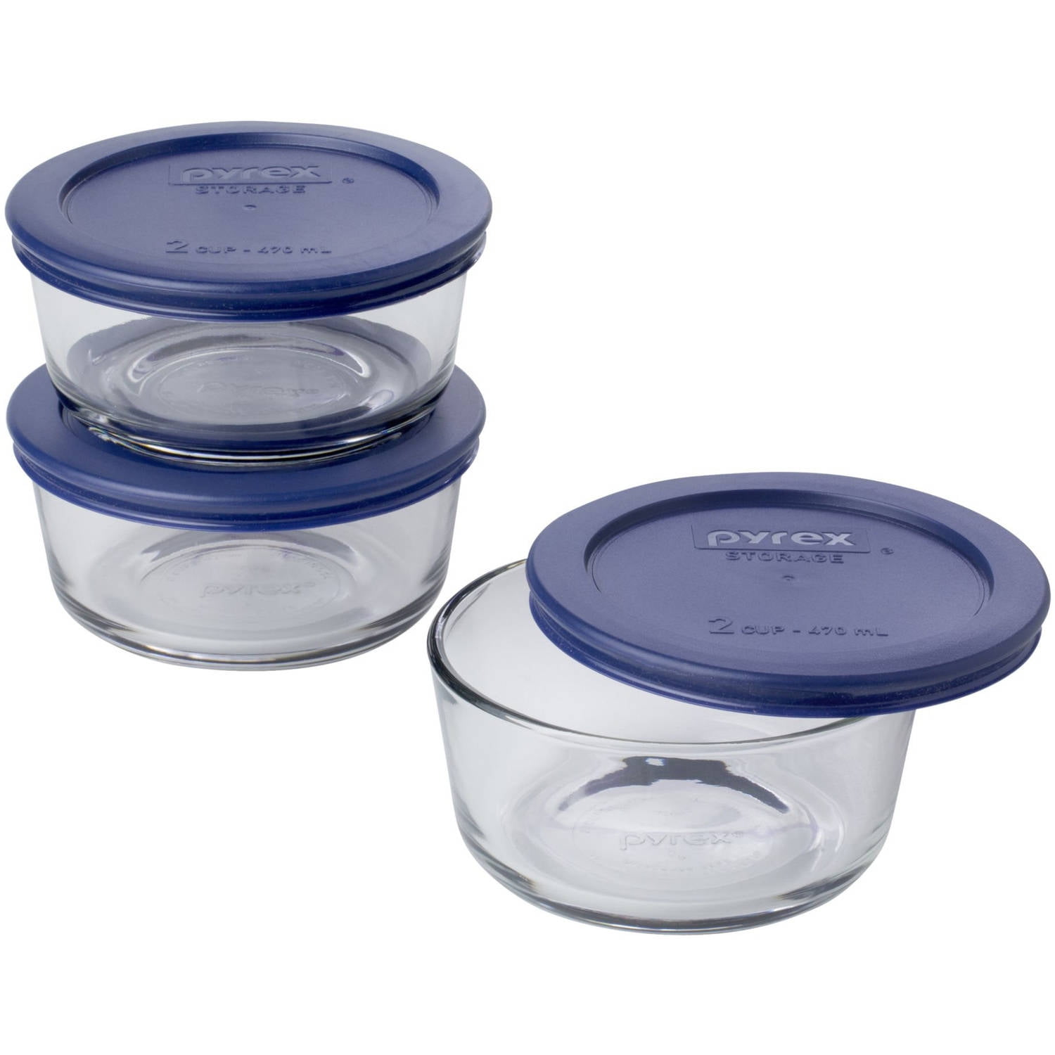 Pyrex 2 Cup Simply Storage Value Pack, 6 Piece - Walmart.com - Walmart.com