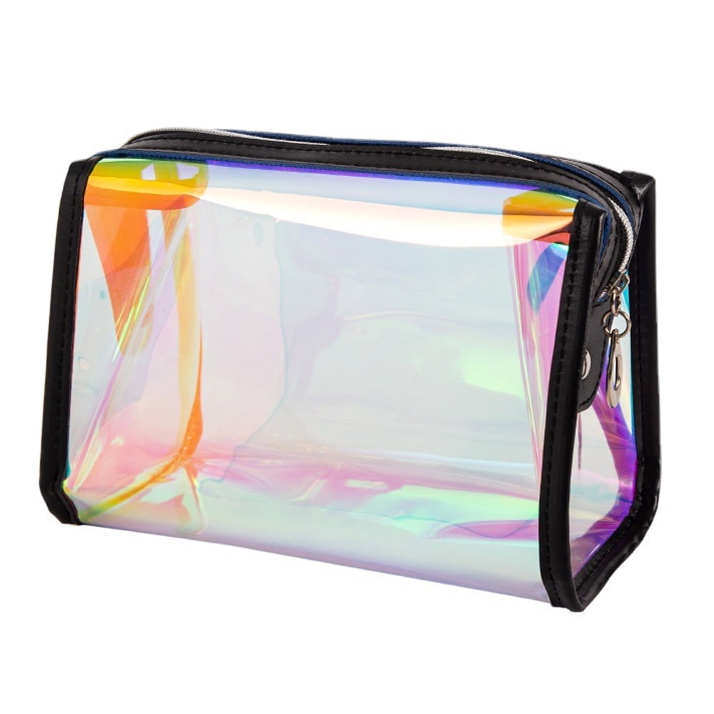 Holographic Makeup Bag Iridescent Cosmetic Toiletry Bag Pouch ...