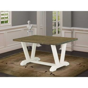WET-BCH-T Weston Rectangular Dining Table with 18 in butterfly Leaf in ...
