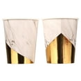 Harlow & Grey, Blanc White and Gold Foil Colorblock Paper Cups, 9 oz, 8 ...