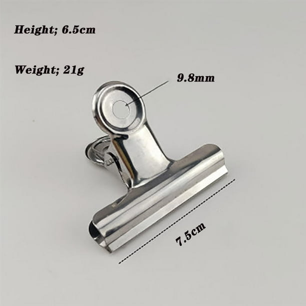 KUIZAP Stainless Steel Bulldog Clips Metal Office Paper Clip Binder ...