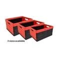 Lotus USA Foldable Stackable 48 Quart Hardside Storage Crate- Red ...