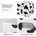 6 Packs Large Storage Bins Cubes Foldable Cow Print Boxes Fabric Cotton ...