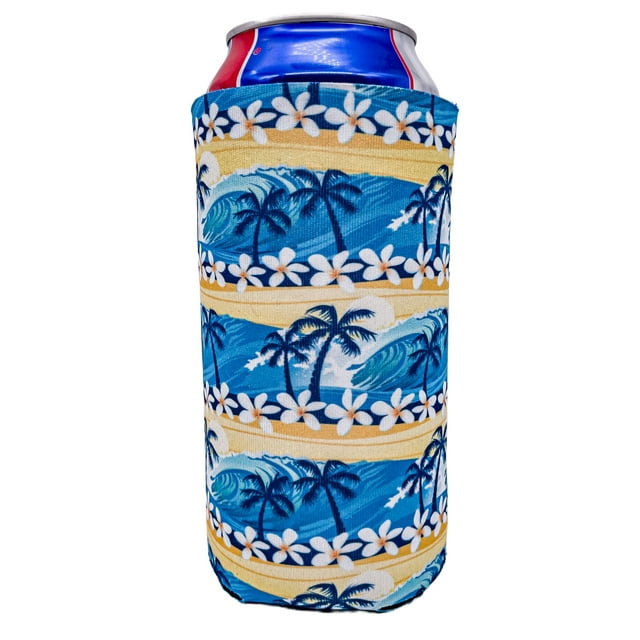 Waves Tropical Beach Pattern 24 oz. Can Coolie - Walmart.com