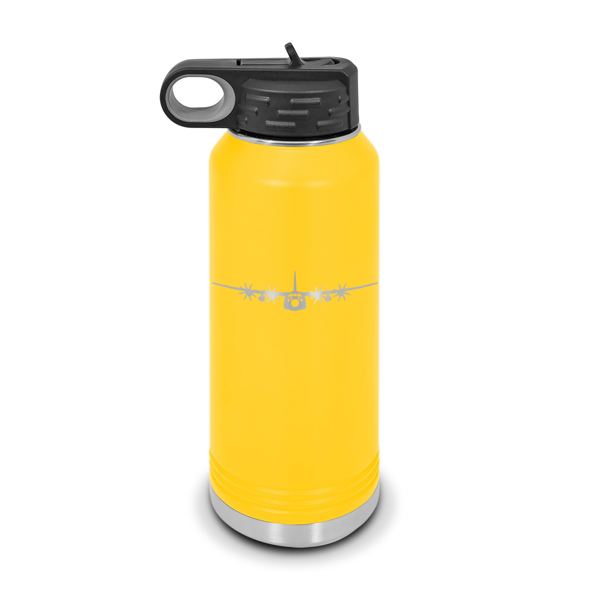 C-130H Hercules Water Bottle 32 oz - Laser Engraved w/ Flip Top ...