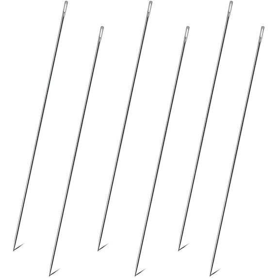 6 Pieces 12 Inch 10 Inch Upholstery Needles Long Straight Hand Sewing ...