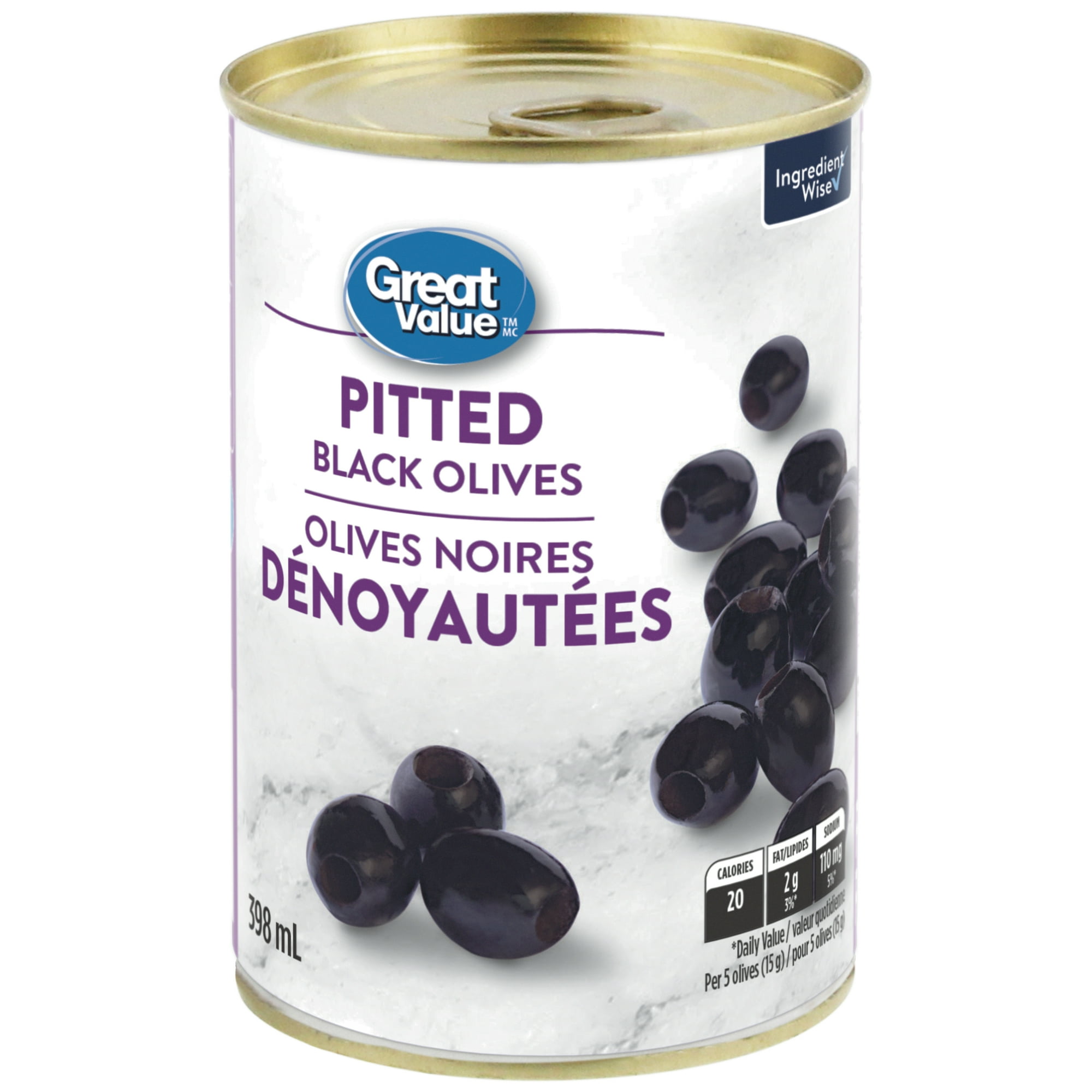 Click here for Great Value Pitted Black Olives 398 Ml prices